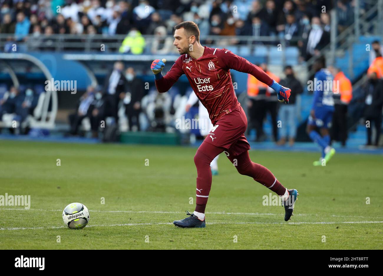 Goalkeeper of Marseille Pau Lopez during the French championship Ligue ...