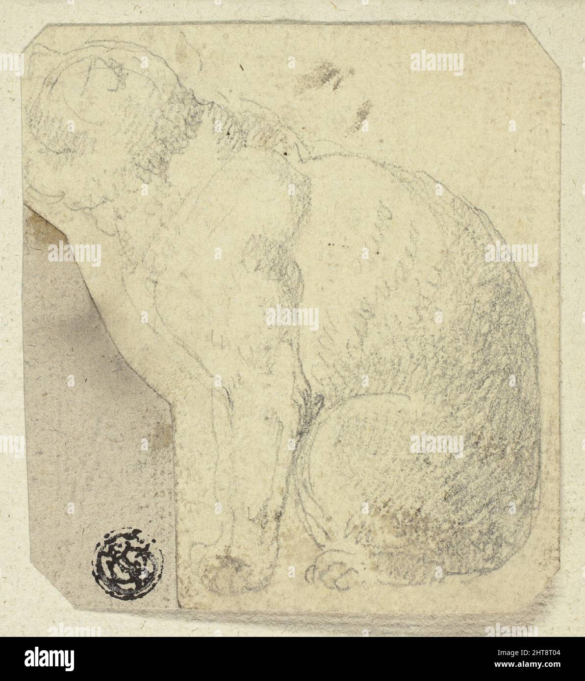 Seated Cat in Profile, n.d Stock Photo - Alamy