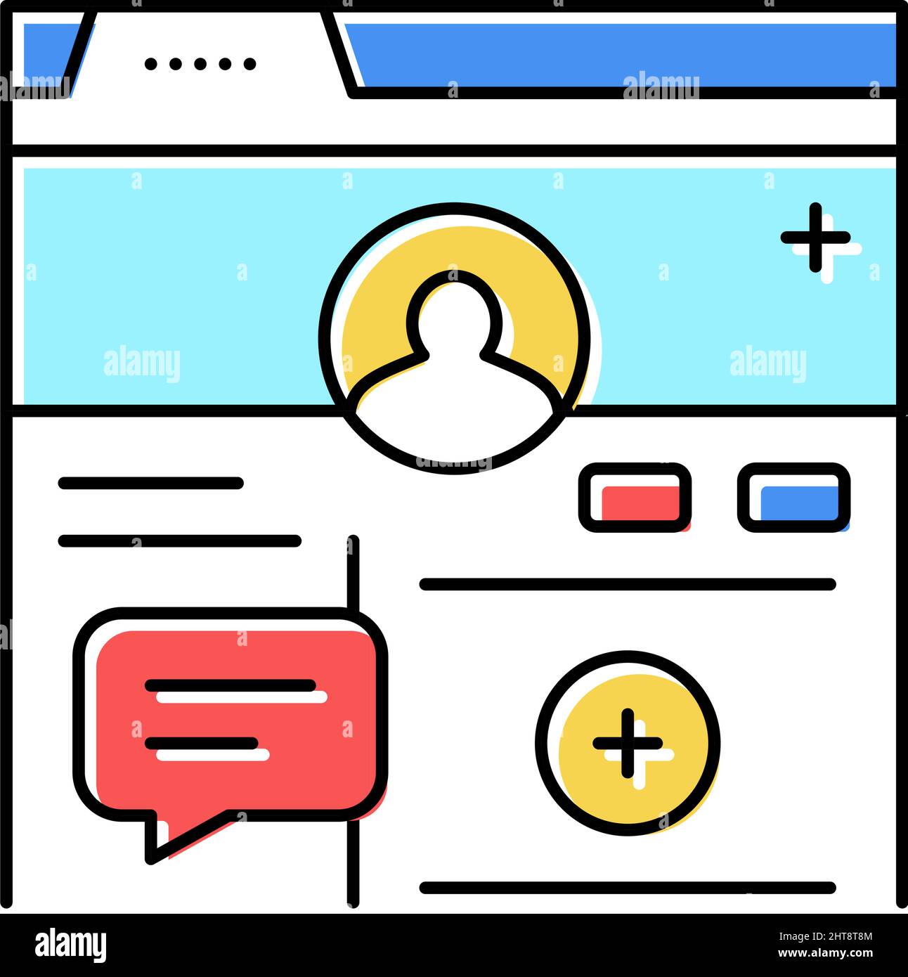 Registration social page icon Cut Out Stock Images & Pictures - Alamy