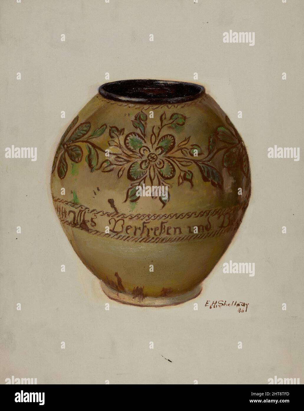 Pa. German Jar, 1936 Stock Photo - Alamy