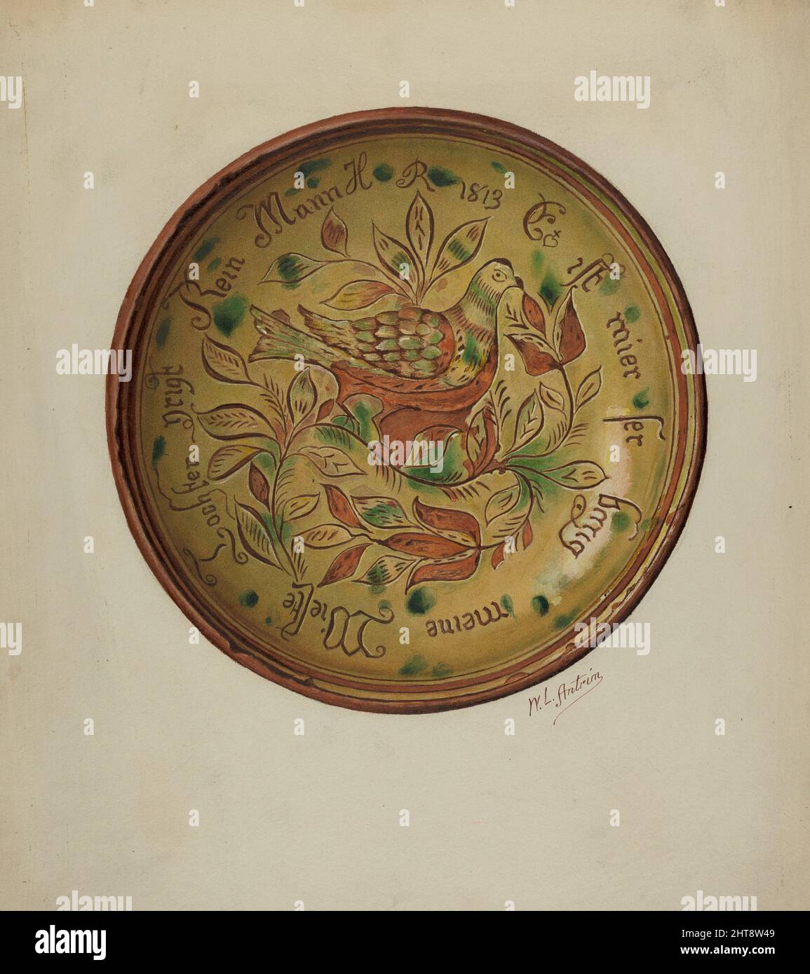 Pa. German Plate, c. 1941 Stock Photo - Alamy