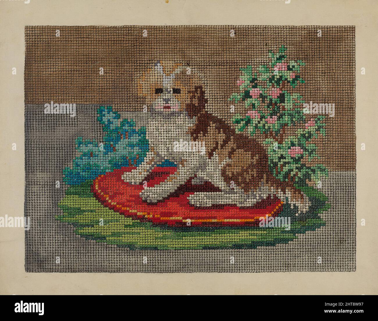 Needlepoint Dog, c. 1936 Stock Photo - Alamy