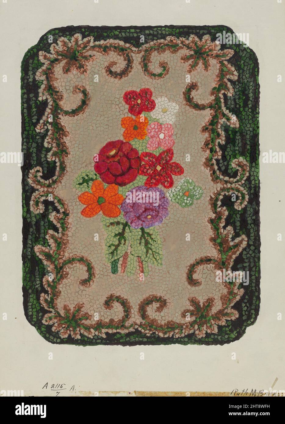 Rose design rug hi-res stock photography and images - Alamy