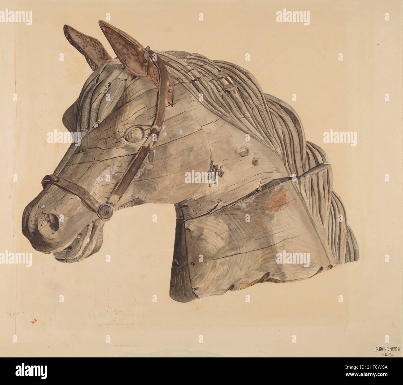 Carousel Horse's Head, c. 1939 Stock Photo - Alamy