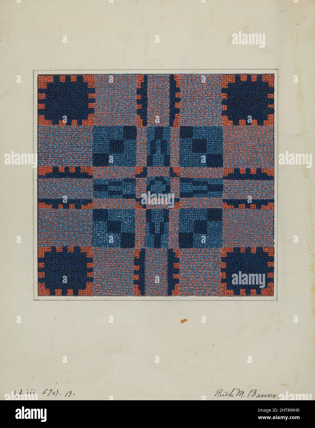 Coverlet (Reverse Side), c. 1936 Stock Photo - Alamy