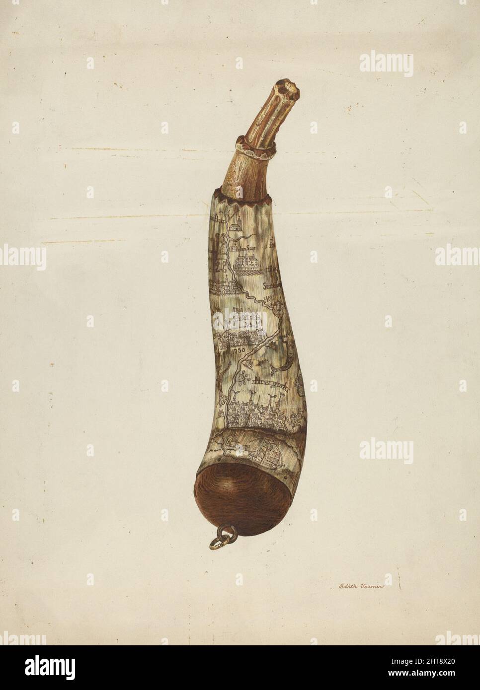 Powder Horn, c. 1940 Stock Photo - Alamy