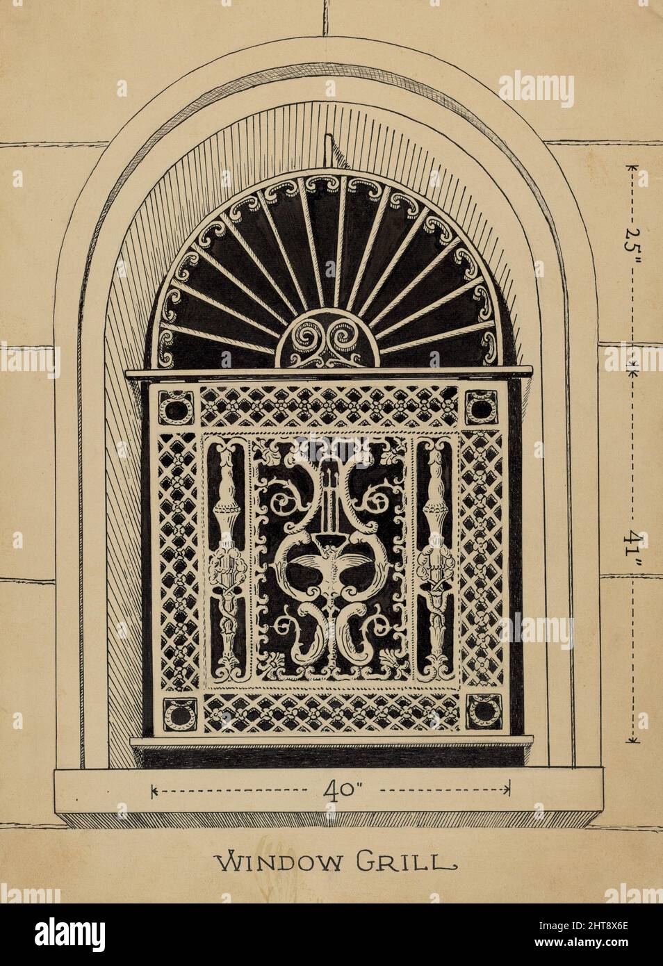 Window Grille, 1935/1942 Stock Photo - Alamy