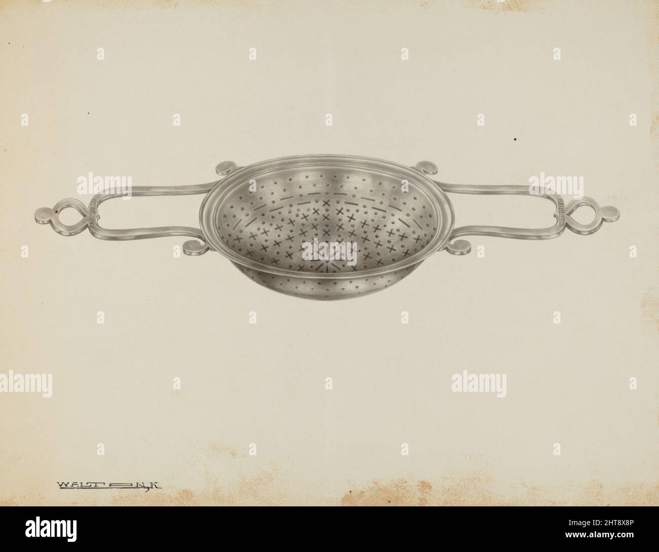 Silver Strainer, c. 1939 Stock Photo - Alamy