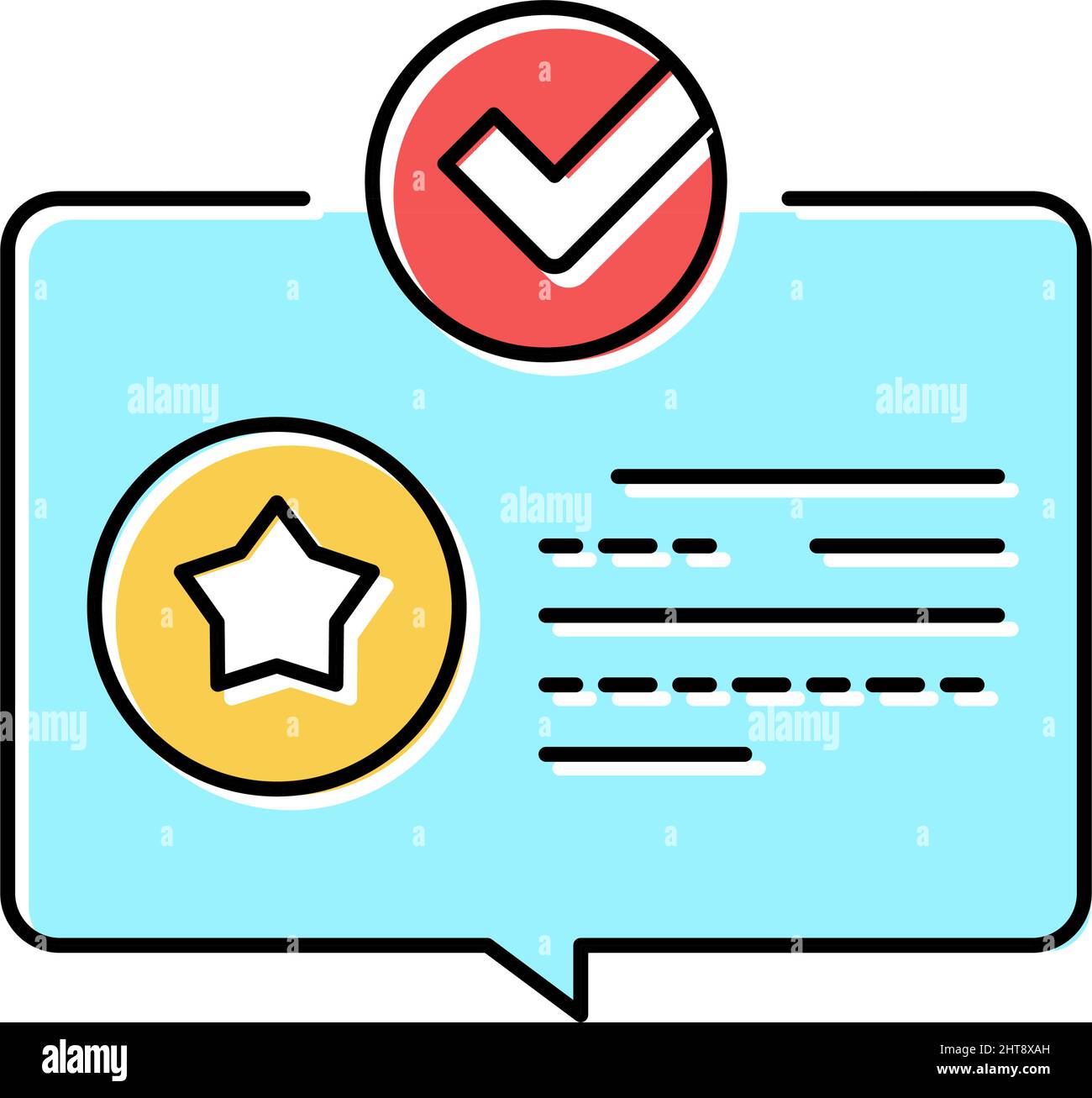 review bonus color icon vector illustration Stock Vector Image & Art ...