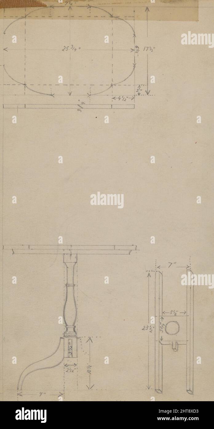 Drawing of Table, 1936 Stock Photo - Alamy