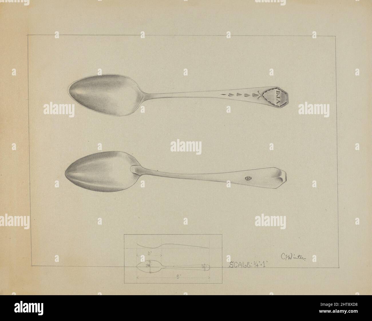 Silver Spoon, c. 1936 Stock Photo - Alamy