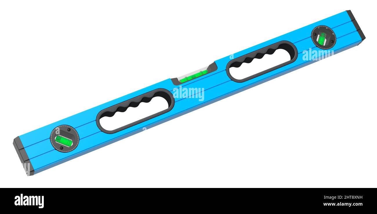 Building spirit level tool on white background. 3d render and ...