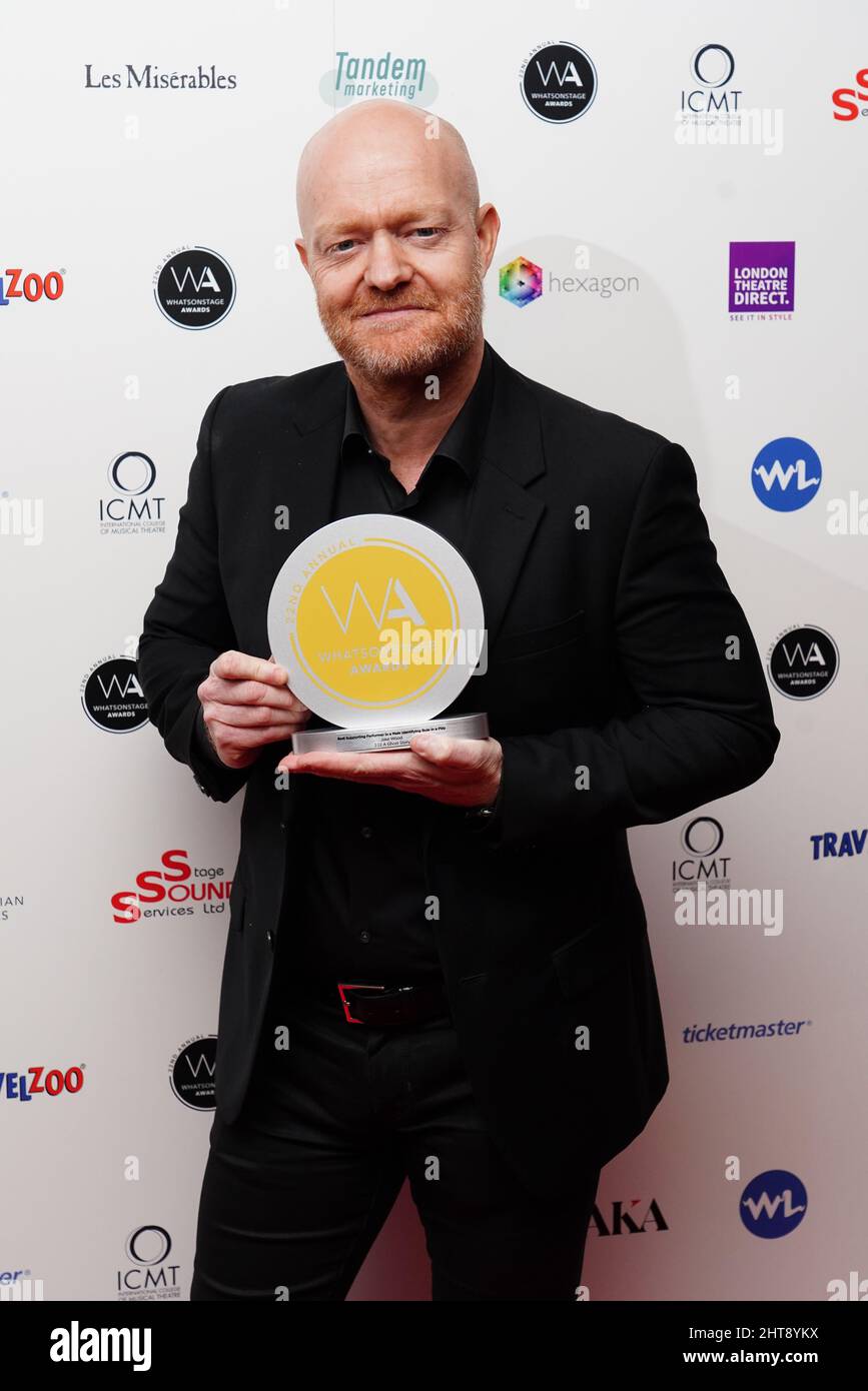 Jake Wood with the award for Best Supporting Performer In a Male ...
