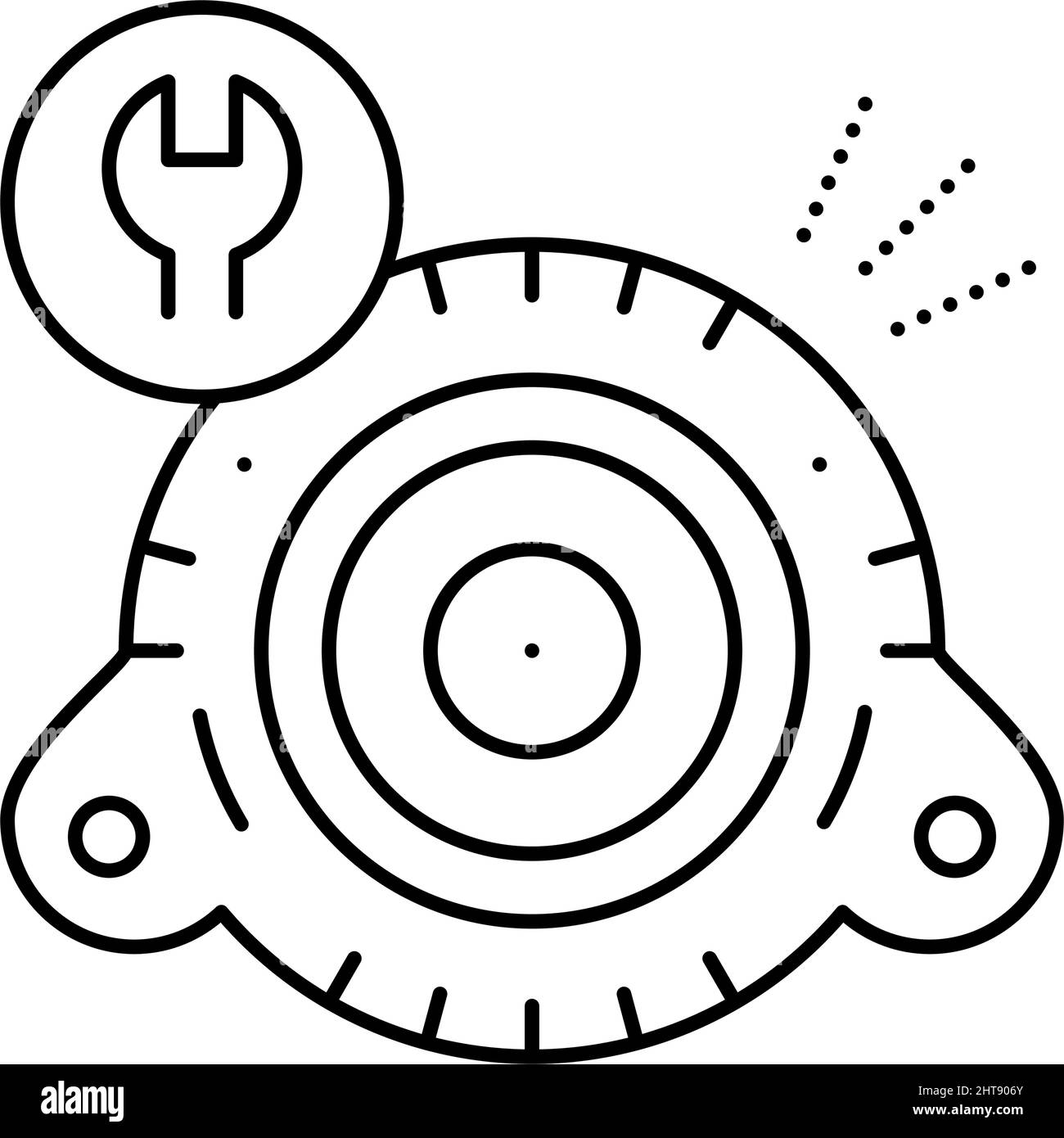 generator repair line icon vector isolated illustration Stock Vector ...