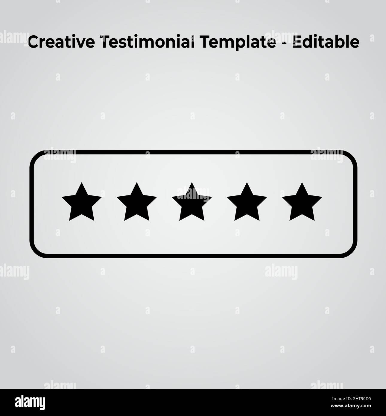 Five Star Banner, Testimonial Template, Header Banner - Editable Vector ...
