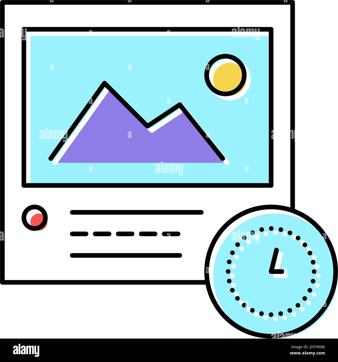 picture viewing time color icon vector illustration Stock Vector Image ...