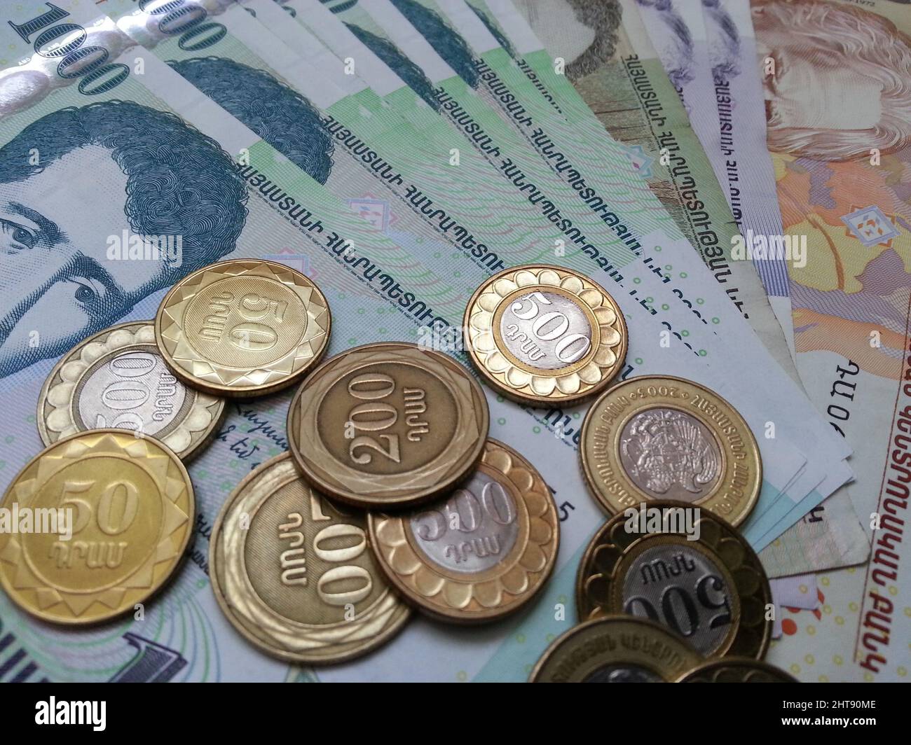 Armenian money dram banknotes hi-res stock photography and images - Alamy