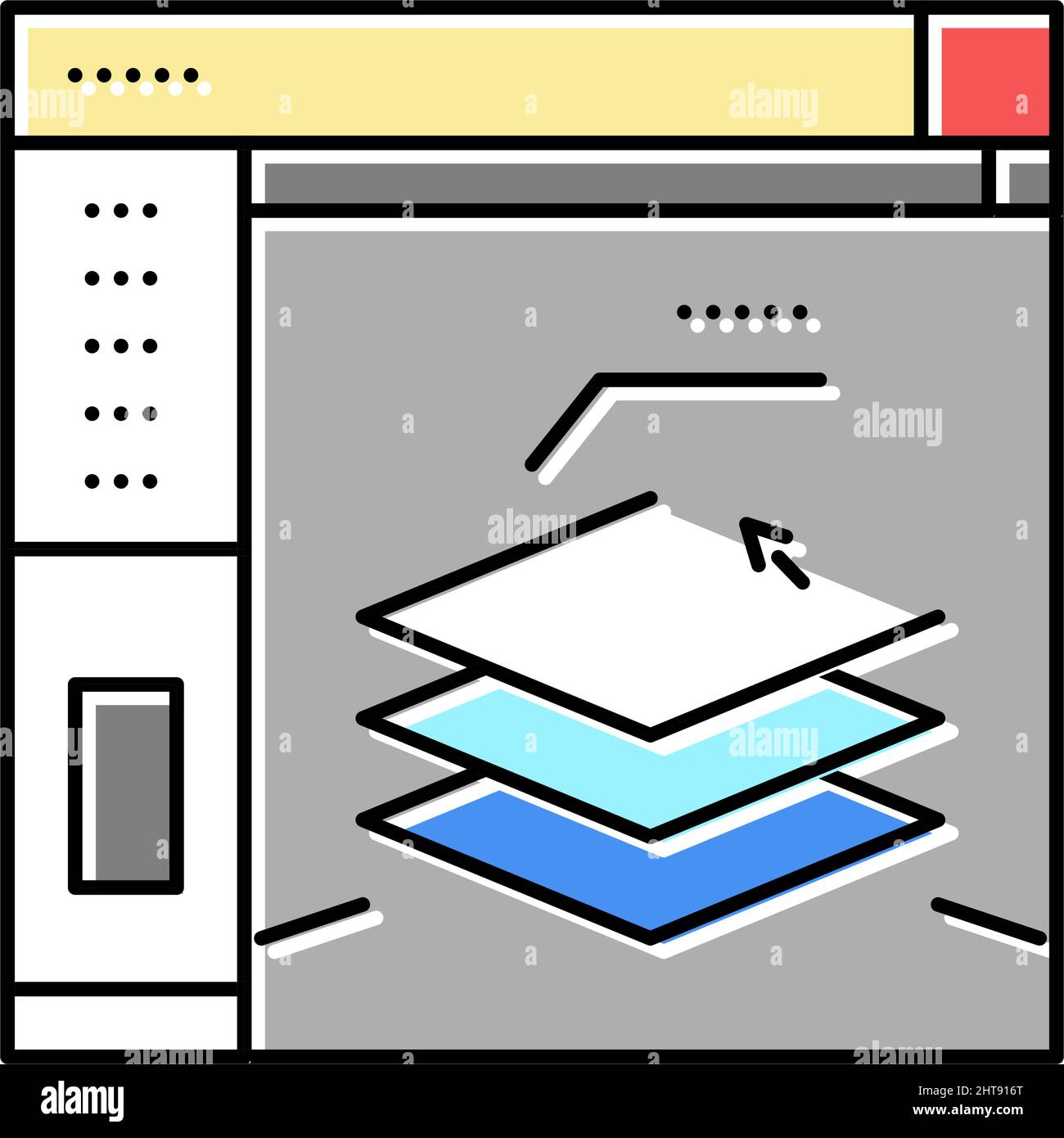 3d slicing software color icon vector illustration Stock Vector Image ...