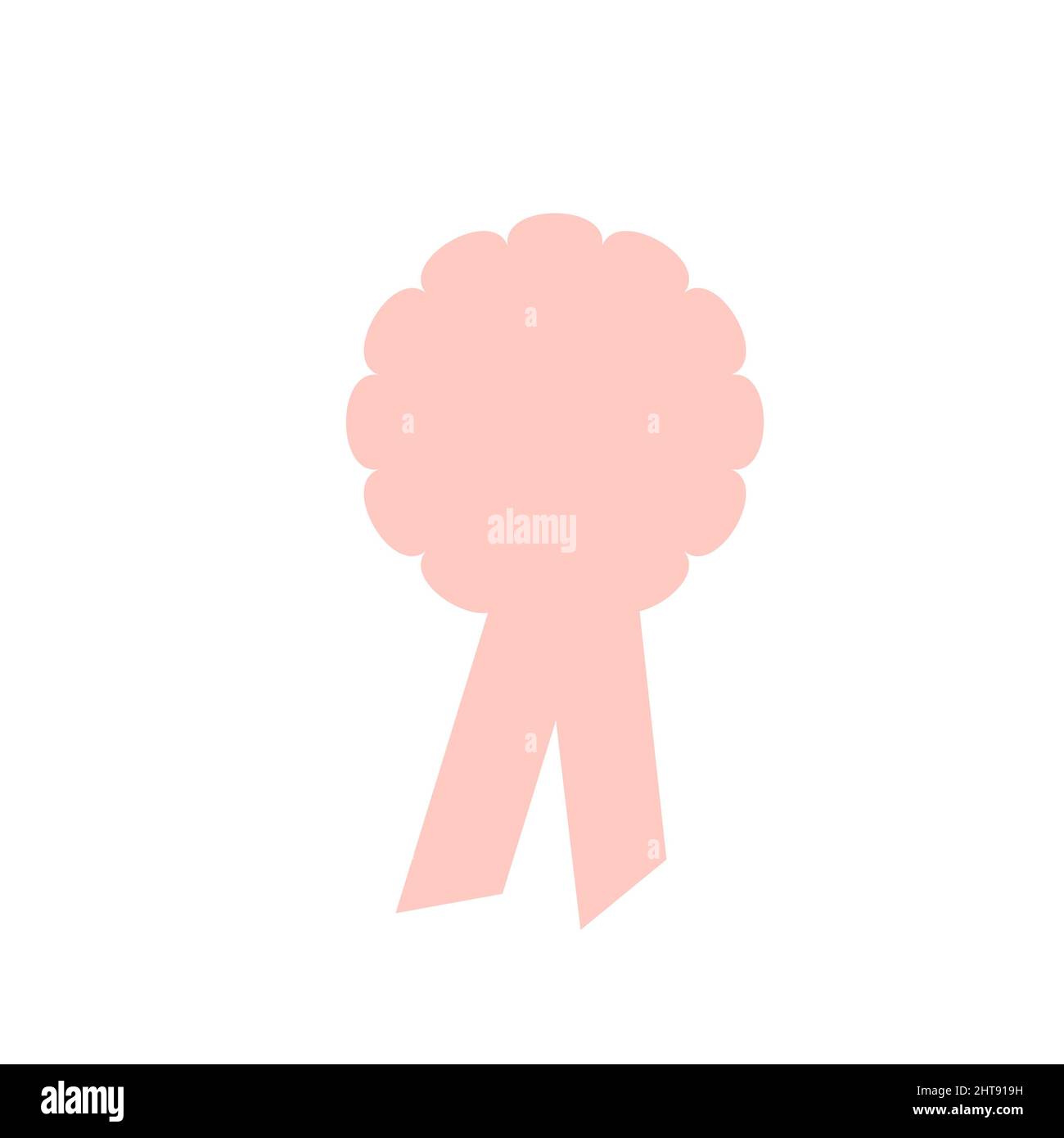 Pink award ribbon isolated on a white background - illustration, icon ...
