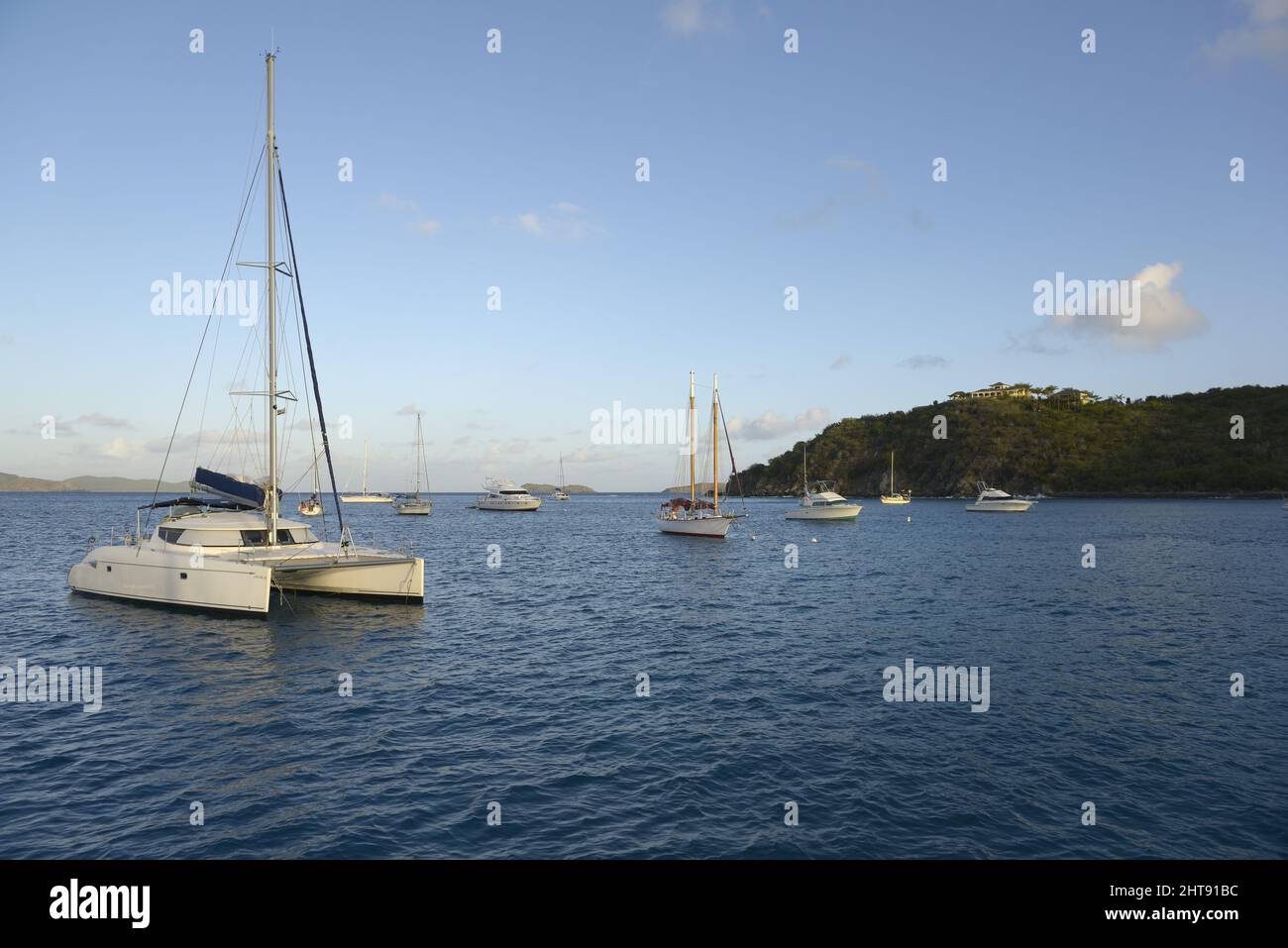 The anchorage in St.Thomas Bay, Spanish Town, Virgin Gorda, British ...