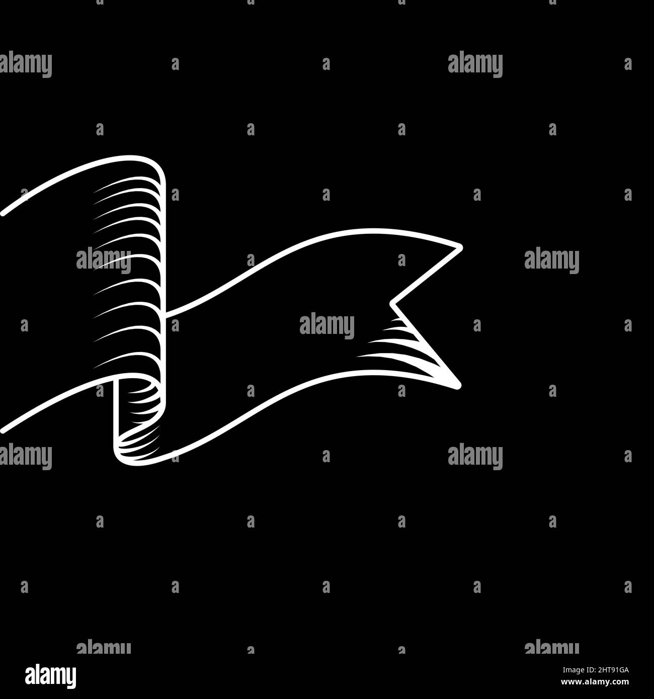 Illustration of a waving flag on a black background Stock Photo - Alamy