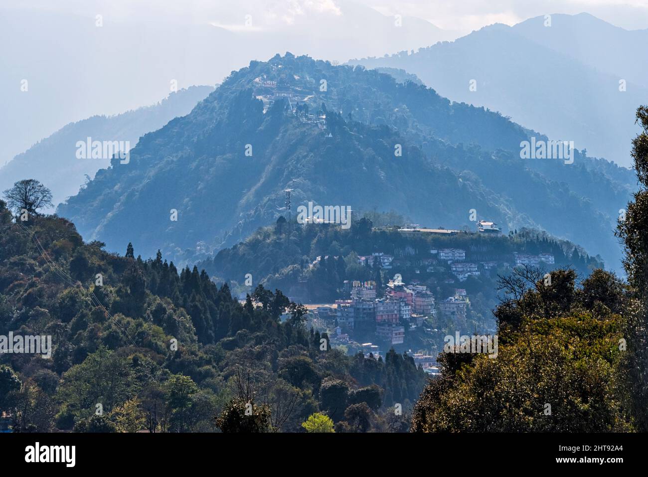 View of Pelling in the mountain, Sikkim, India Stock Photo - Alamy