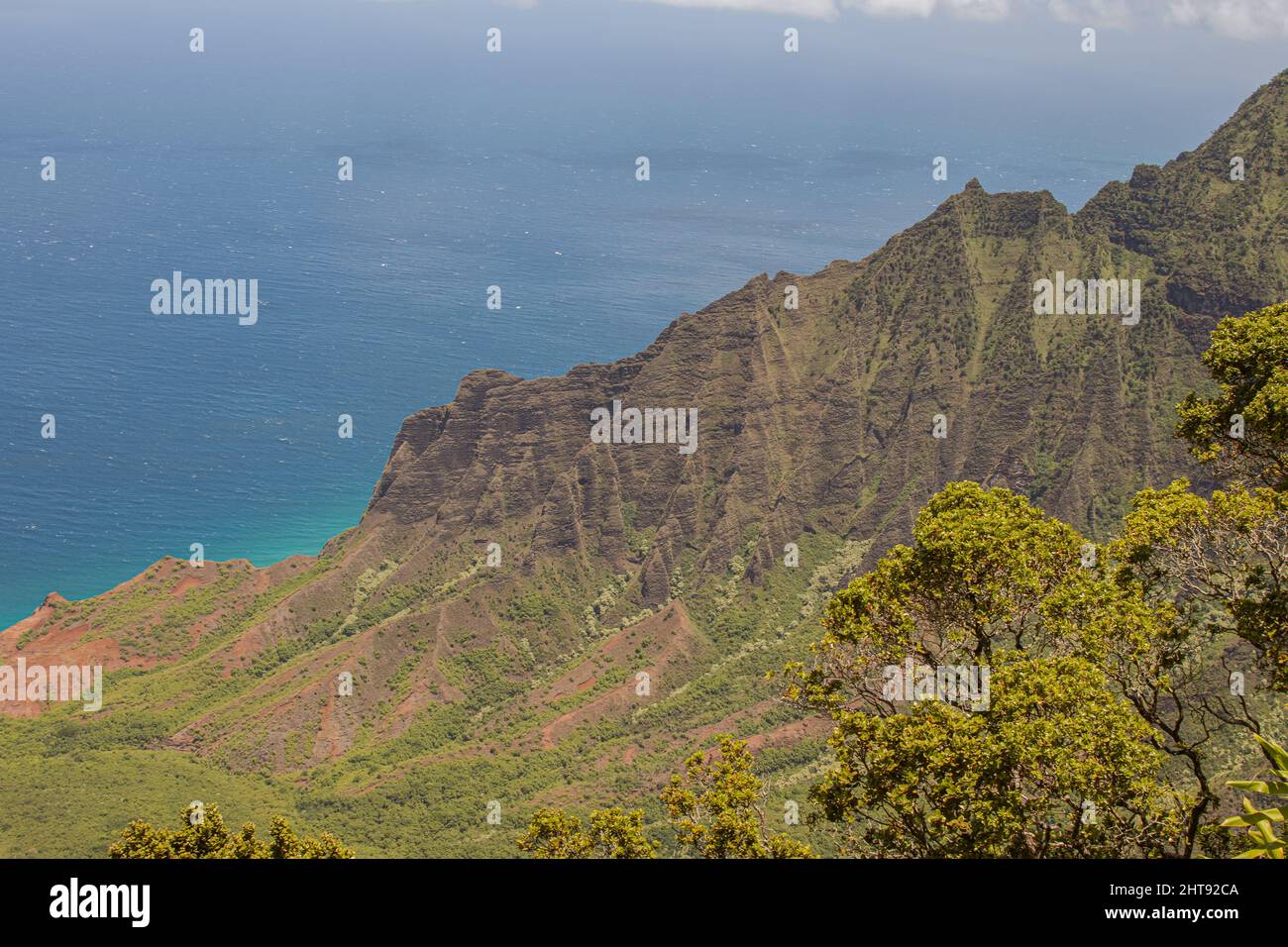 Panoramic top view from Napili valley in Kauai, Hawai Stock Photo - Alamy