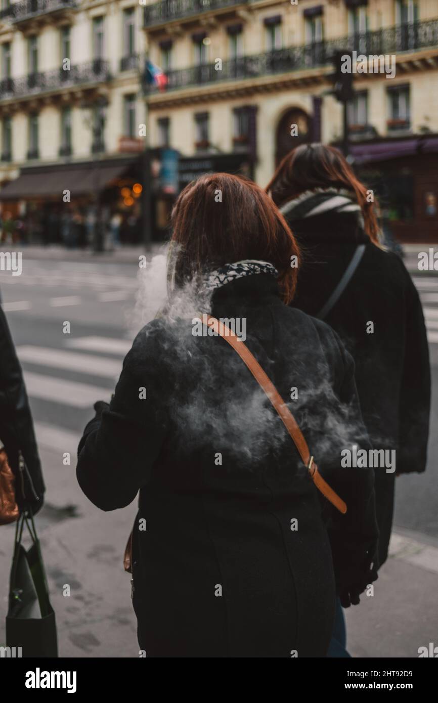 Closeup of people smoking outside Stock Photo - Alamy