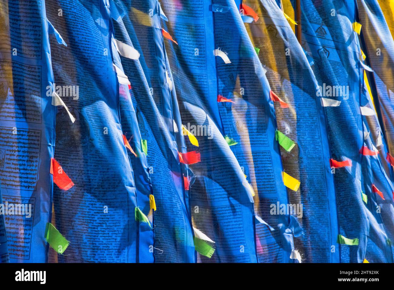 Prayer flags on Samdruptse Hill, Namchi, Sikkim, India Stock Photo - Alamy
