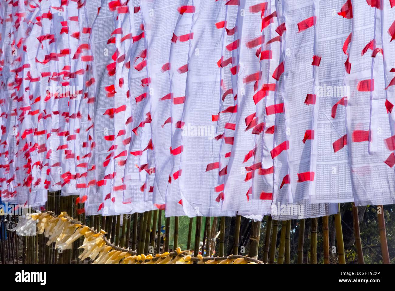 Prayer flags on Samdruptse Hill, Namchi, Sikkim, India Stock Photo - Alamy