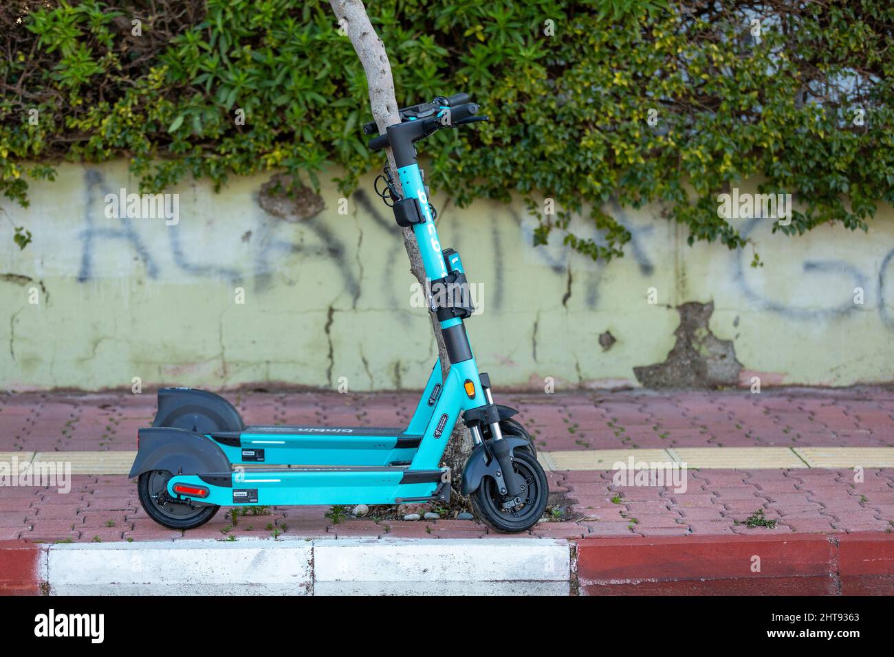 Turkey - Electric scooters used for urban transportation in Antalya ...
