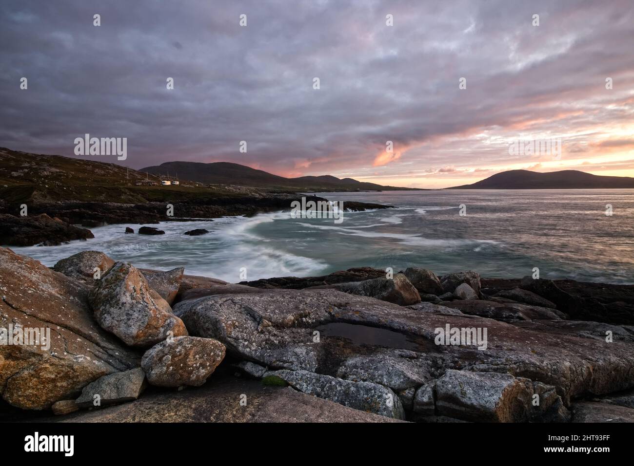 Beautiful shot of a sea at sunset in Scotland Stock Photo - Alamy