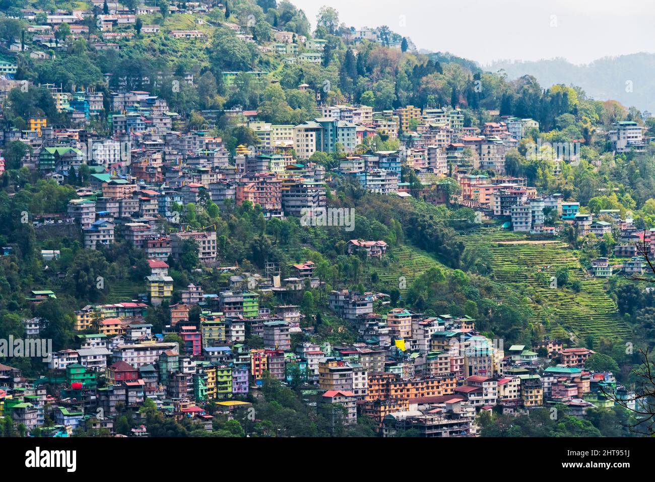Colorful houses on the hillside, Gangtok, Sikkim, India Stock Photo - Alamy