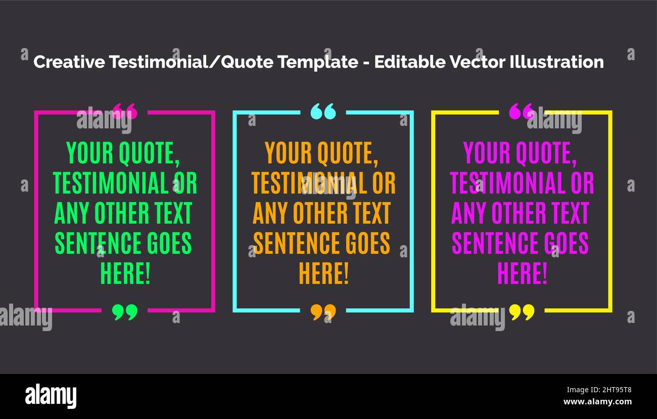 Creative Editable Vector Quote, Quotation bubble, Banner illustration ...