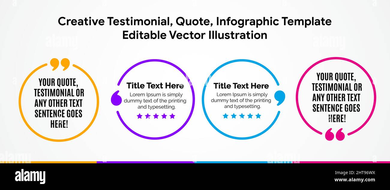 Creative Testimonial, Quote , Infographic Template Editable Vector ...