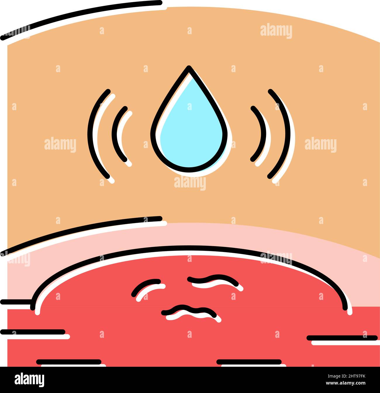 swelling health medical problem color icon vector illustration Stock ...