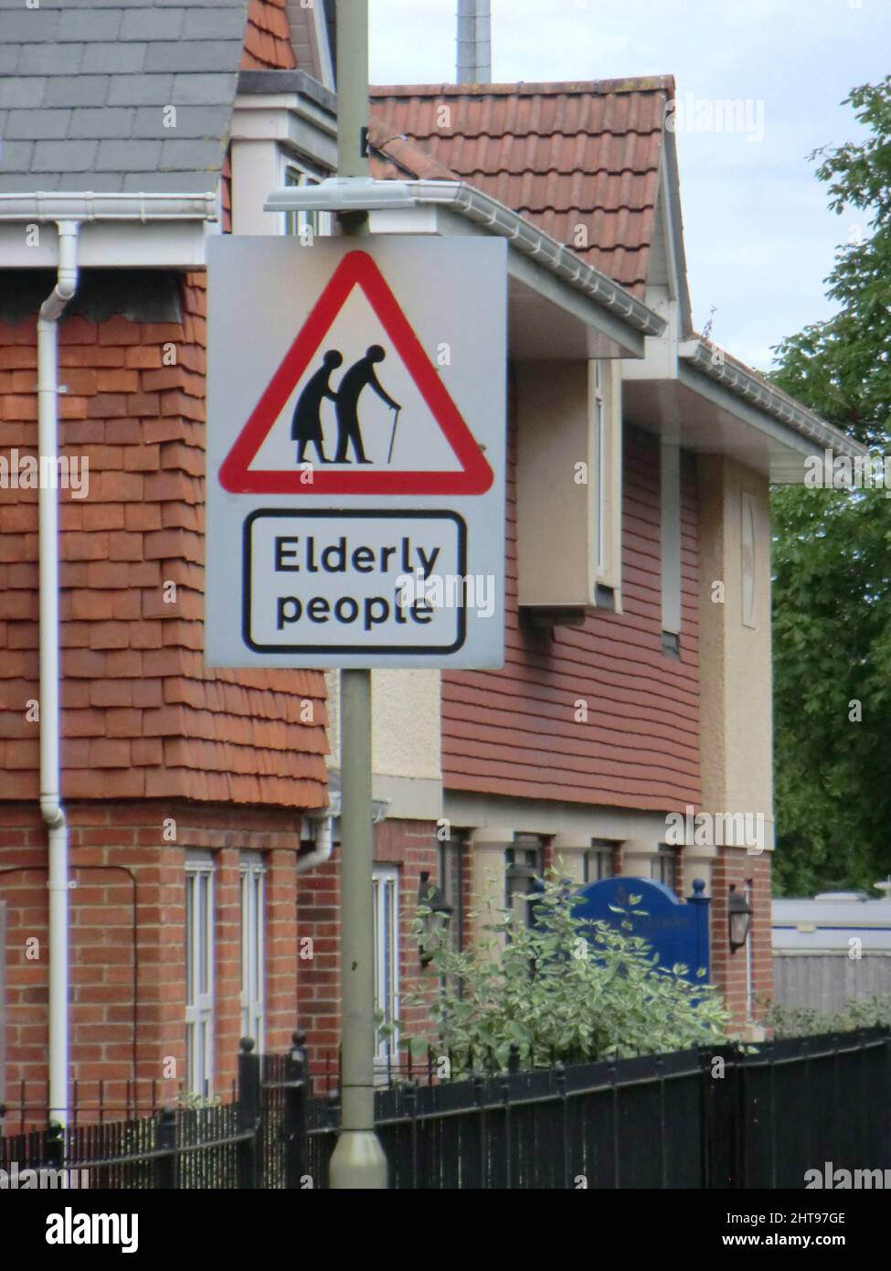 Closeup of a Elderly People sign in the street Stock Photo - Alamy