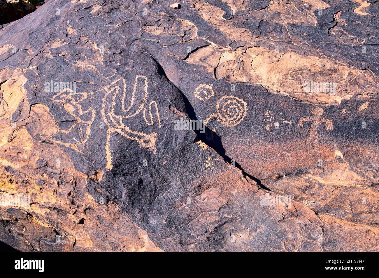 Petroglyphs Rock Paintings St George Utah on Land Hill from Ancestral ...