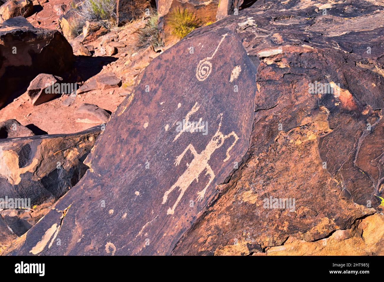 Petroglyphs Rock Paintings St George Utah on Land Hill from Ancestral ...
