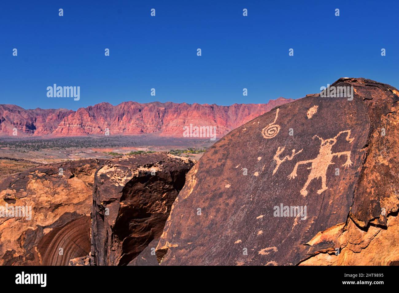 Petroglyphs Rock Paintings St George Utah on Land Hill from Ancestral ...