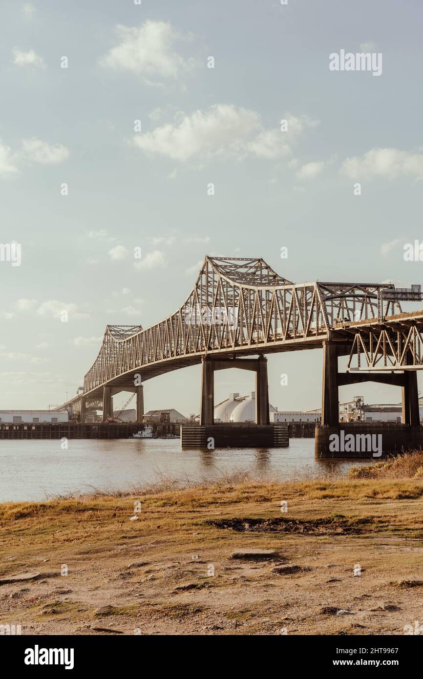 Bridge over a river on a sunny day Stock Photo - Alamy