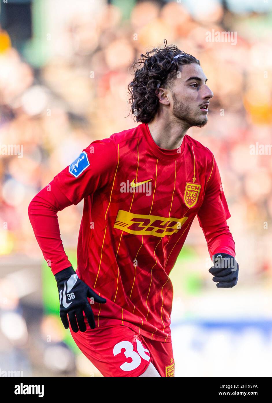 Farum, Denmark. 27th Feb, 2022. Rocco Ascone (36) of FC Nordsjaelland ...