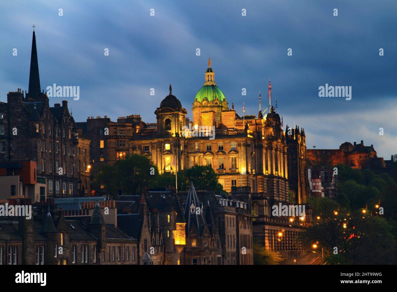 Edinburgh at dusk, Scottland Stock Photo - Alamy