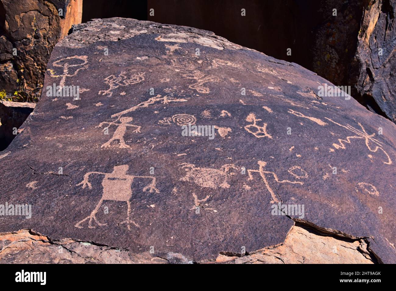 Petroglyphs Rock Paintings St George Utah on Land Hill from Ancestral ...