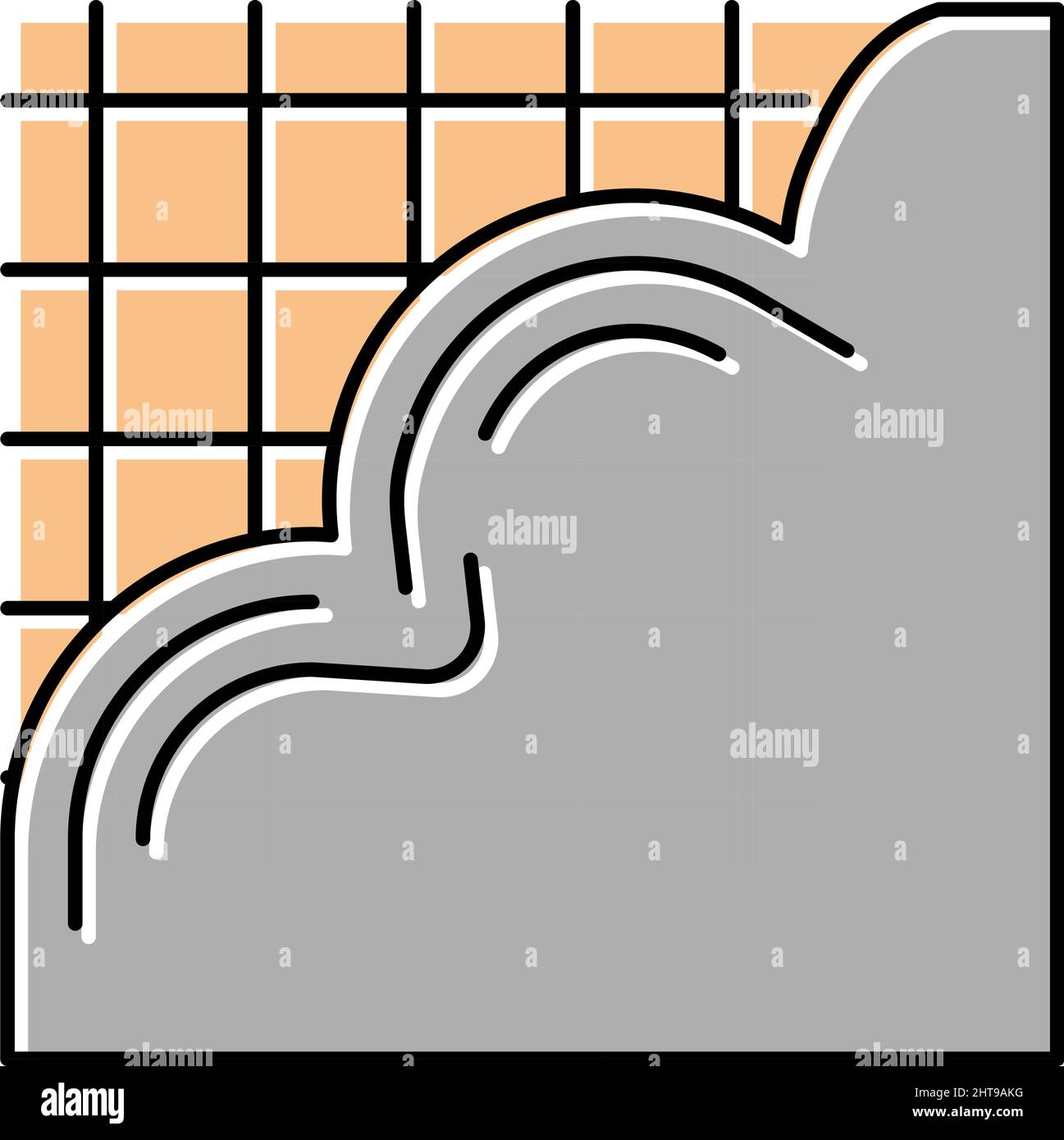 pouring concrete floor color icon vector illustration Stock Vector ...