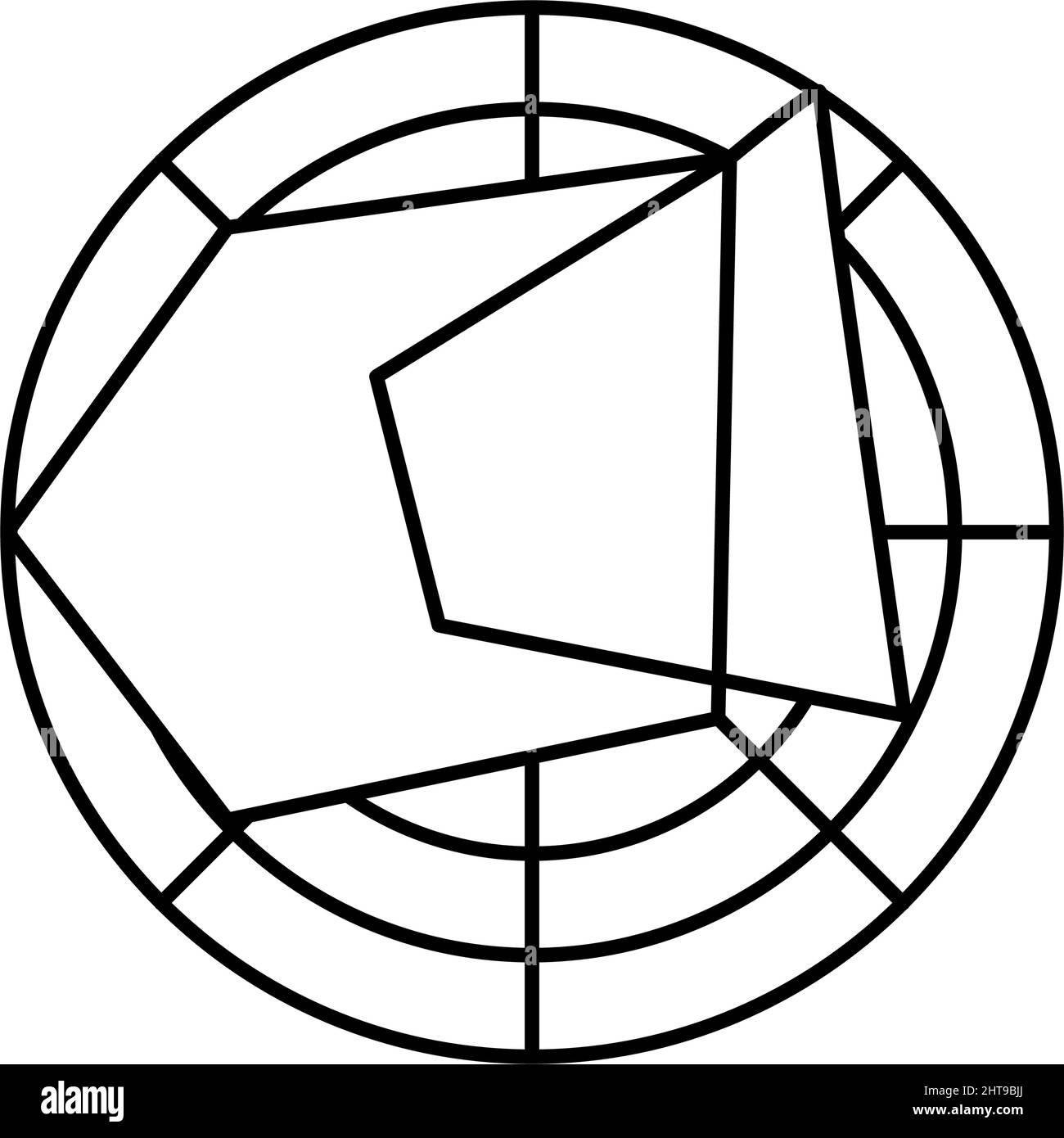 radar chart line icon vector illustration Stock Vector Image & Art - Alamy