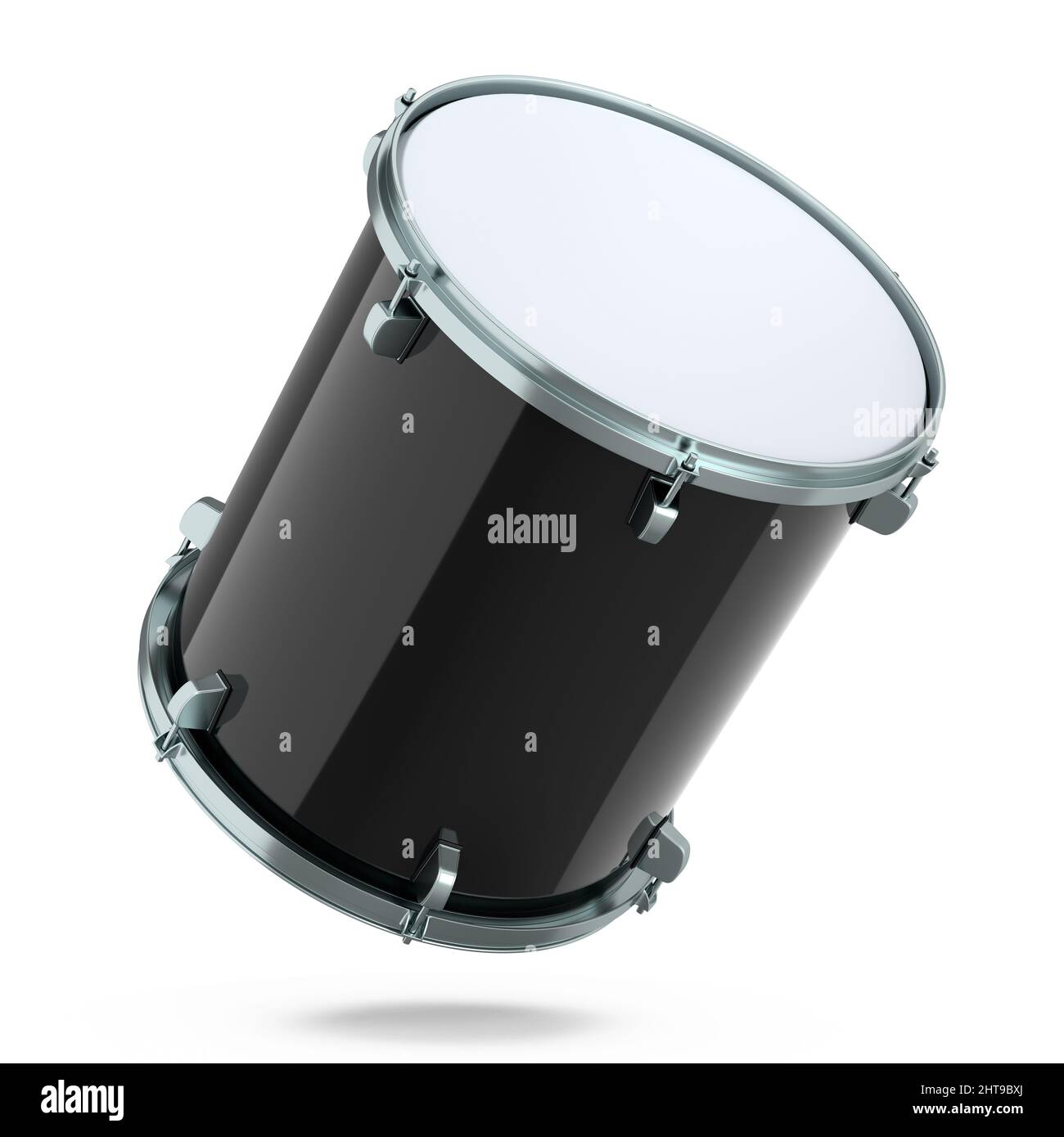 Realistic drum on white background. 3d render concept of musical ...