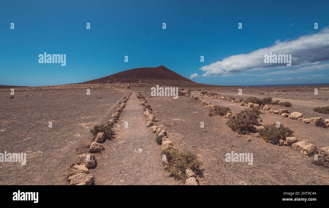Aerial view of a path in Mount Roja, Spain Stock Photo - Alamy