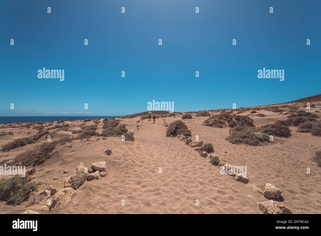 Aerial view of Mount Roja under the blue sky in Spain Stock Photo - Alamy