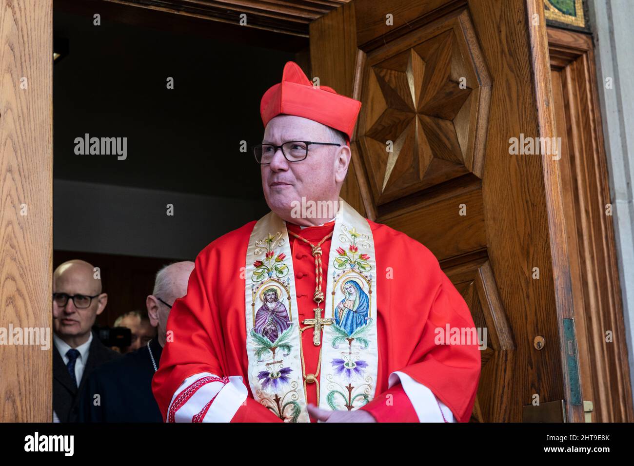 New York, NY - February 27, 2022: Cardinal Timothy Dolan seen at the St ... New York, NY - February 27, 2022: Cardinal Timothy Dolan seen at the St ...